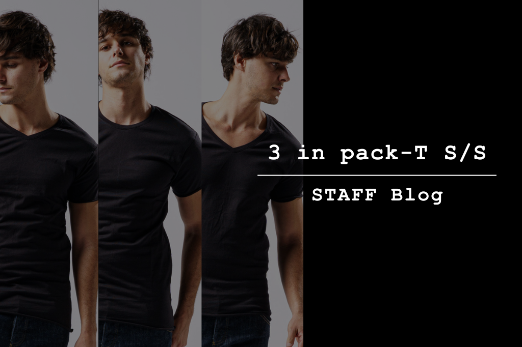 人気の定番「3 in pack-T S/S」のブラック。ネックデザイン3パターンのコーディネートをご紹介。 – wjk online store